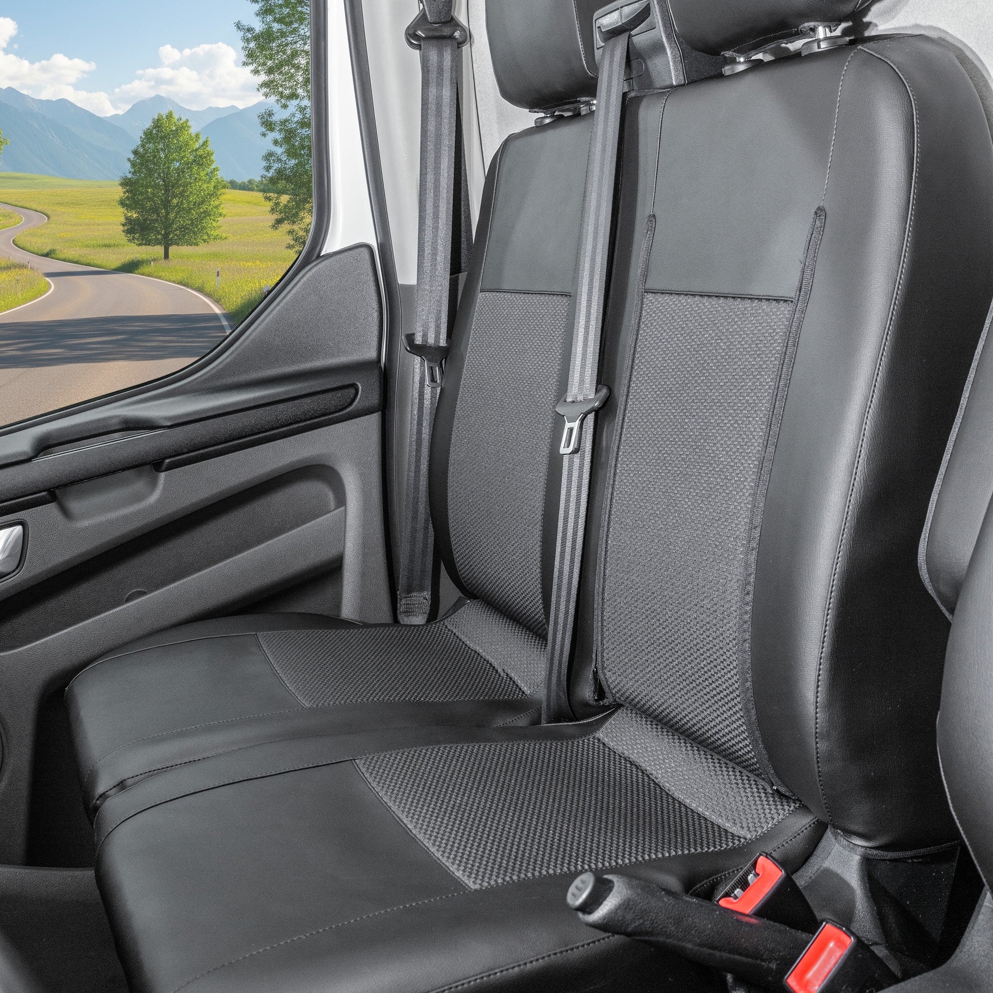 Premium Schonsitzbezug 2er Set für Ford Transit Custom | Perfekte ...